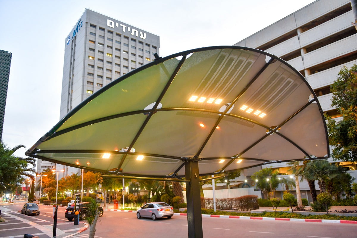 Tel Aviv Tests Solar Energy Fabric That Shades By Day, Lights Up By Night